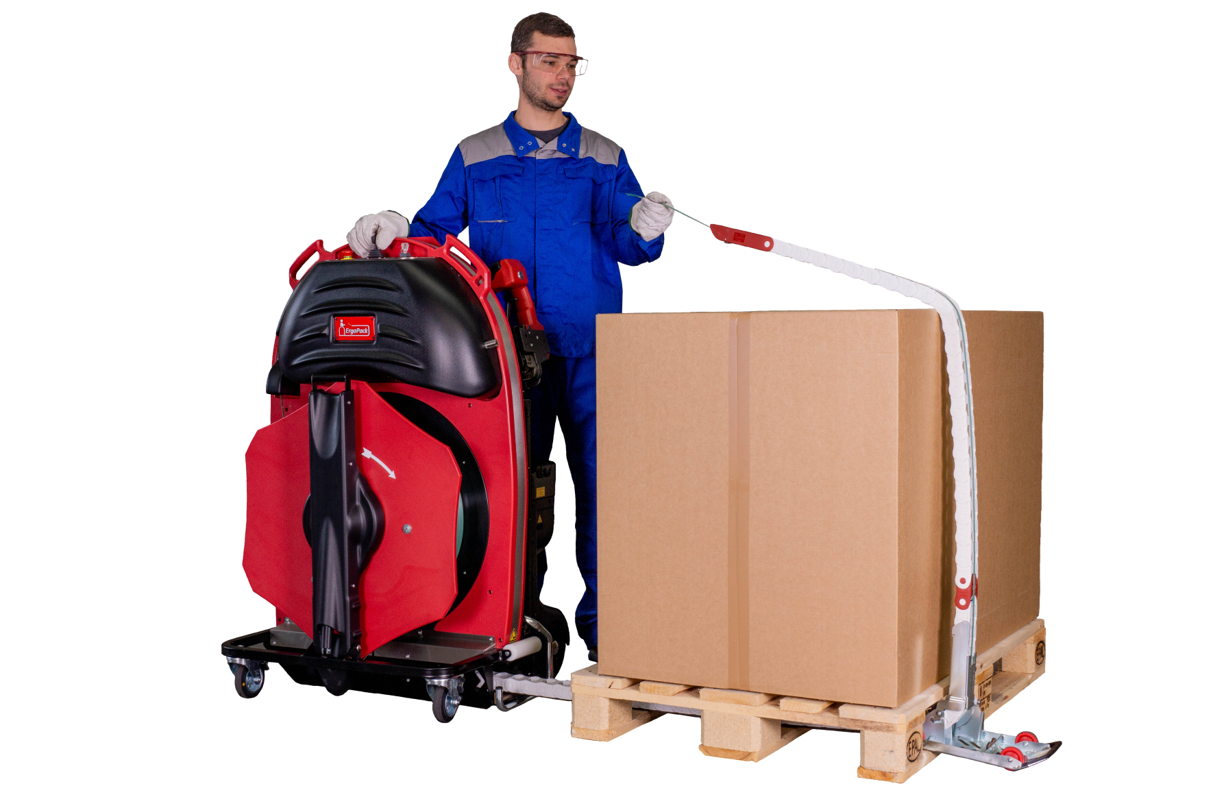 Ergopack-vannekone tekevät lavojen vannehdinnasta helppoa, siistiä ja ...